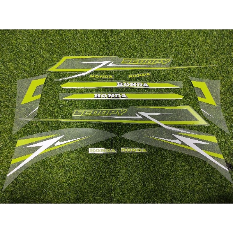 Jual Striping Sticker Scoopy new custom transparan list ijo stabilo ...