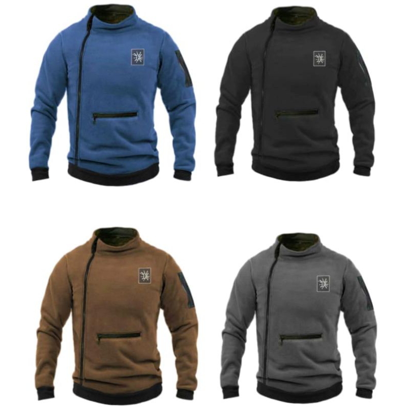Jual sweater tactical army E2/saku kangguru flus emblem pacth rabber ...