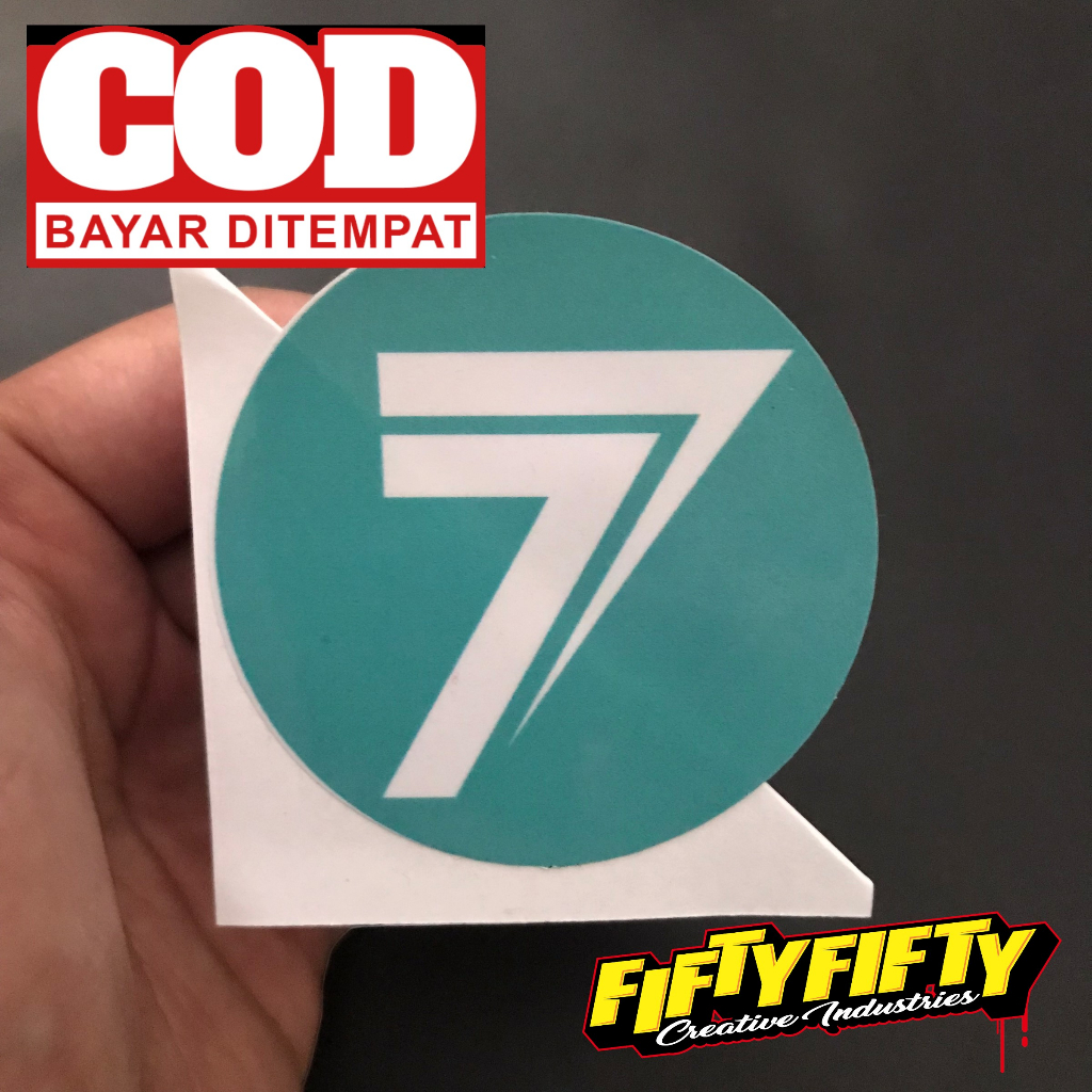 Jual Stiker Print Cut SEVEN LOGO Stiker Printing Laminasi Glossy Stiker ...