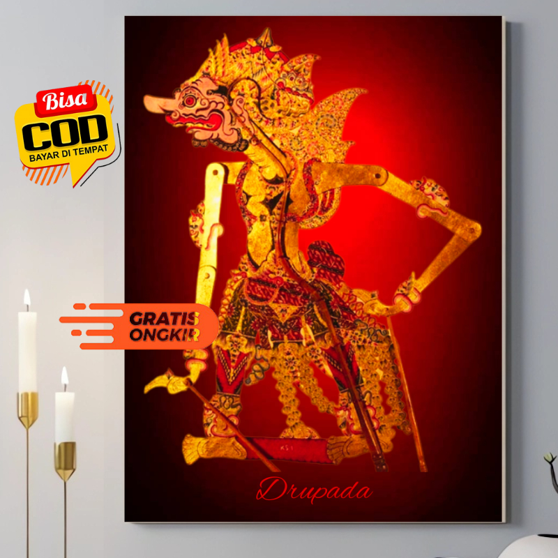 Jual Poster Wayang Kulit Drupada Untuk Hiasan Dinding Atau Wall Dekor ...