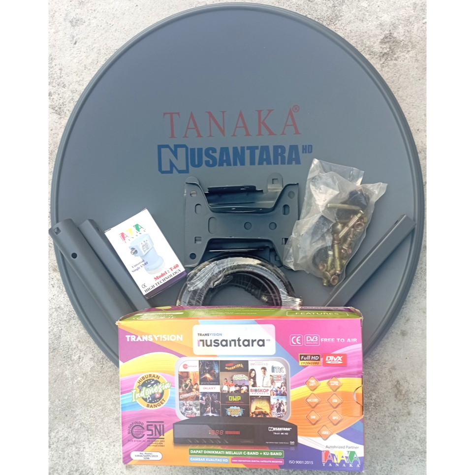 Jual Strawberry Nusantara Satellite Receiver + Dish 45cm lengkap LNB ...