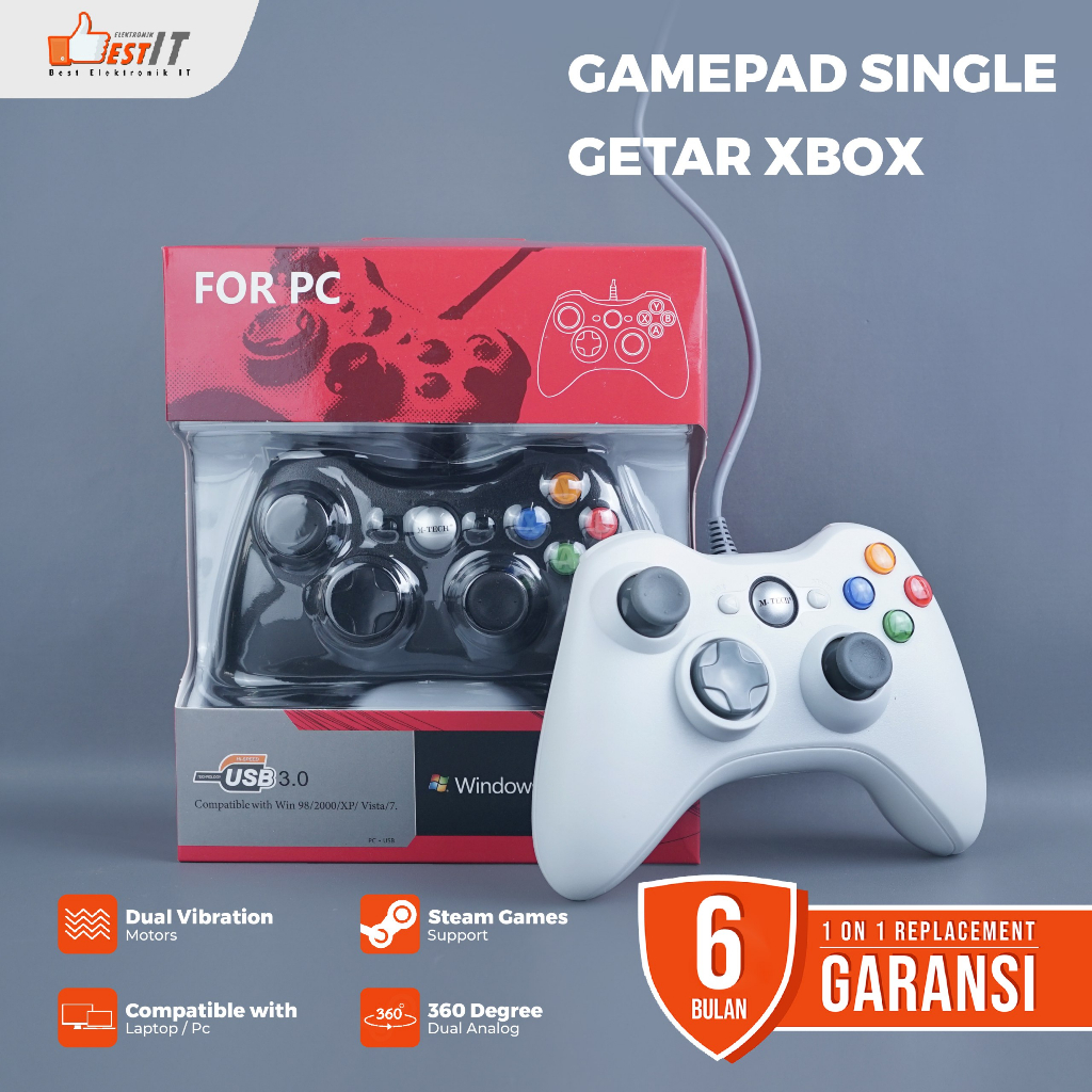 Jual Gamepad Single Getar Stick Model XBOX Gaming Controler GP SGX USB ...