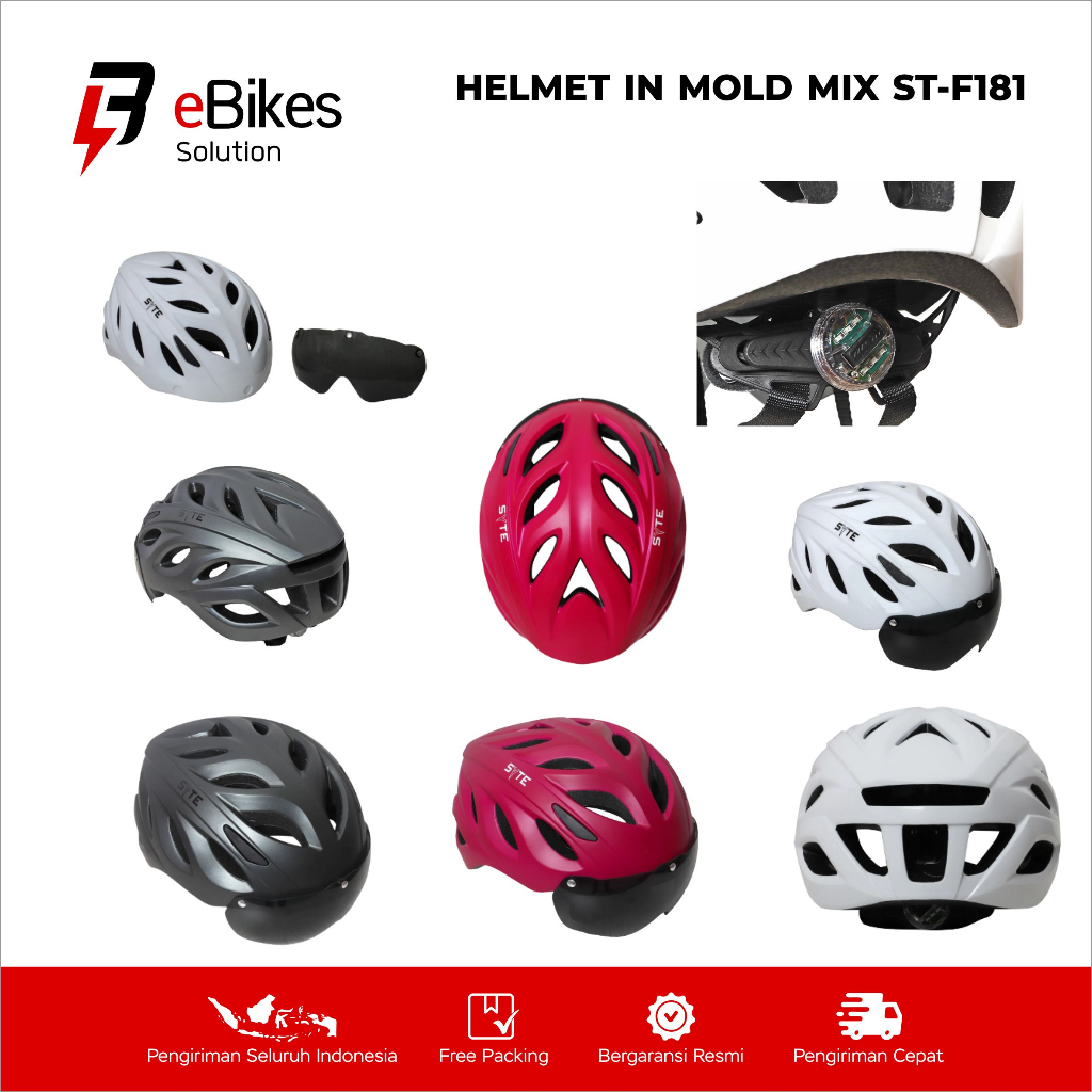 Jual Helm sepeda Premium ringan STYE ST-F181 Pasific | Shopee Indonesia