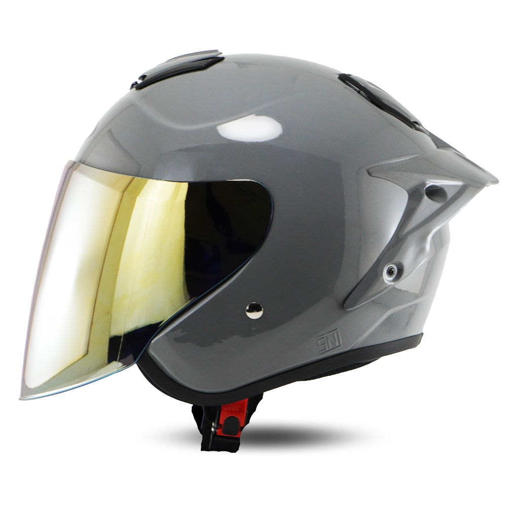 Jual Helm Paket Ganteng Half Face Cosmic Solid Terbaru SNI | Shopee ...