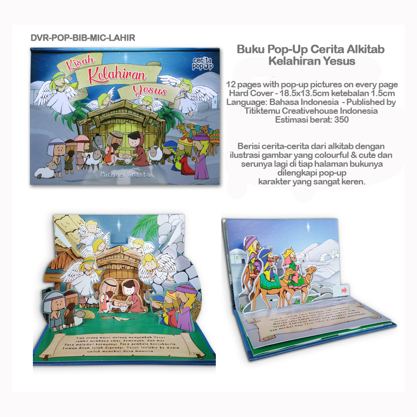 Jual Buku Pop-Up Cerita Alkitab - ada banyak judul (bhs Indonesia ...