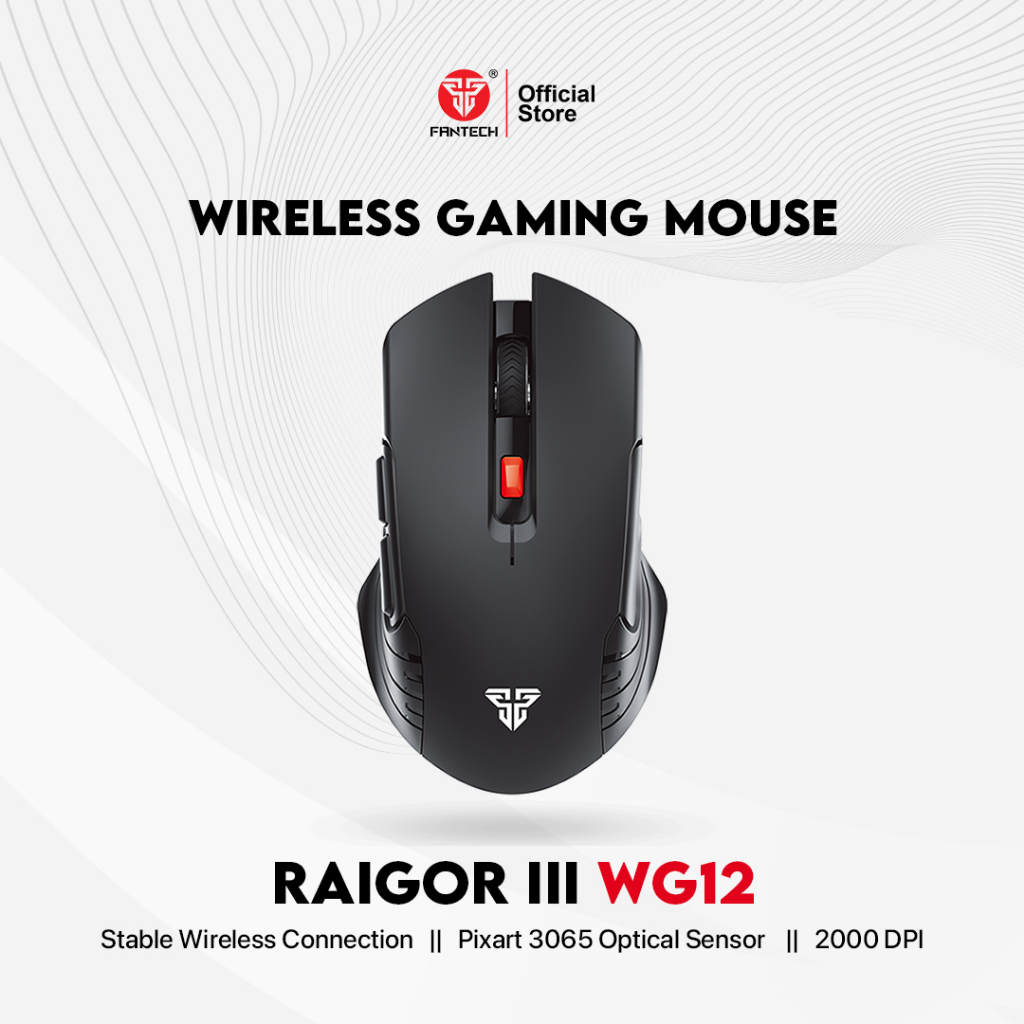 Jual Fantech RAIGOR III Rechargeable Baterai Mouse Wireless Gaming Silent Click WG12RS | Shopee ...