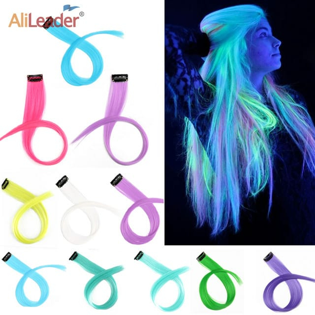 Jual familygames HAIRKLIP GLOW IN THE DARK wig rambut palsu nyala ...