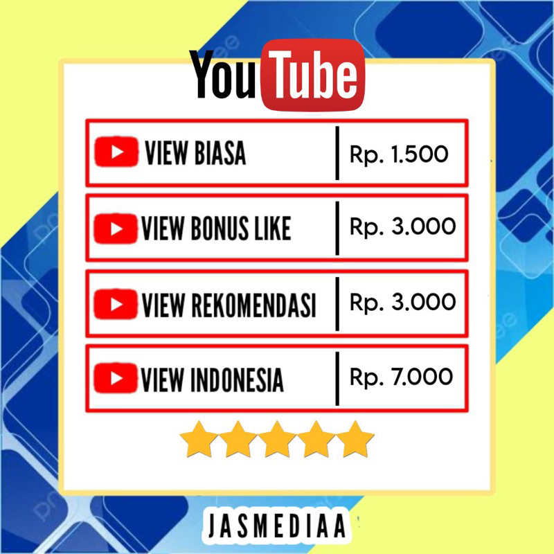 Jual VIEW YOUTUBE VIEW REKOMENDASI VIEW BONUS LIKE VIEW REAL INDONESIA AMAN MONETISASI ...
