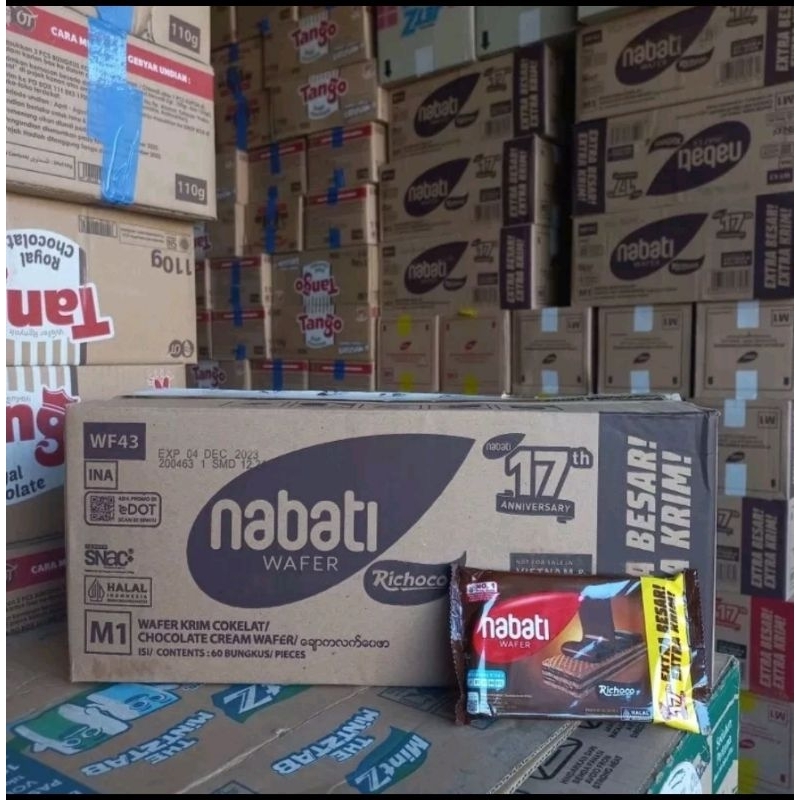 Jual NABATI WAFER 2000 AN 1DUS ISI 60 PCS RASA COKLAt | Shopee Indonesia