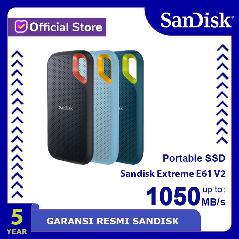 Jual SSD Sandisk Extreme E61 V2 1TB - SSD Portable USB C | Shopee Indonesia