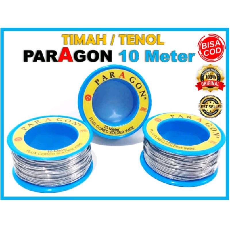 Jual timah paragon roll kecil 10 meter 60/40 0,8mm | Shopee Indonesia