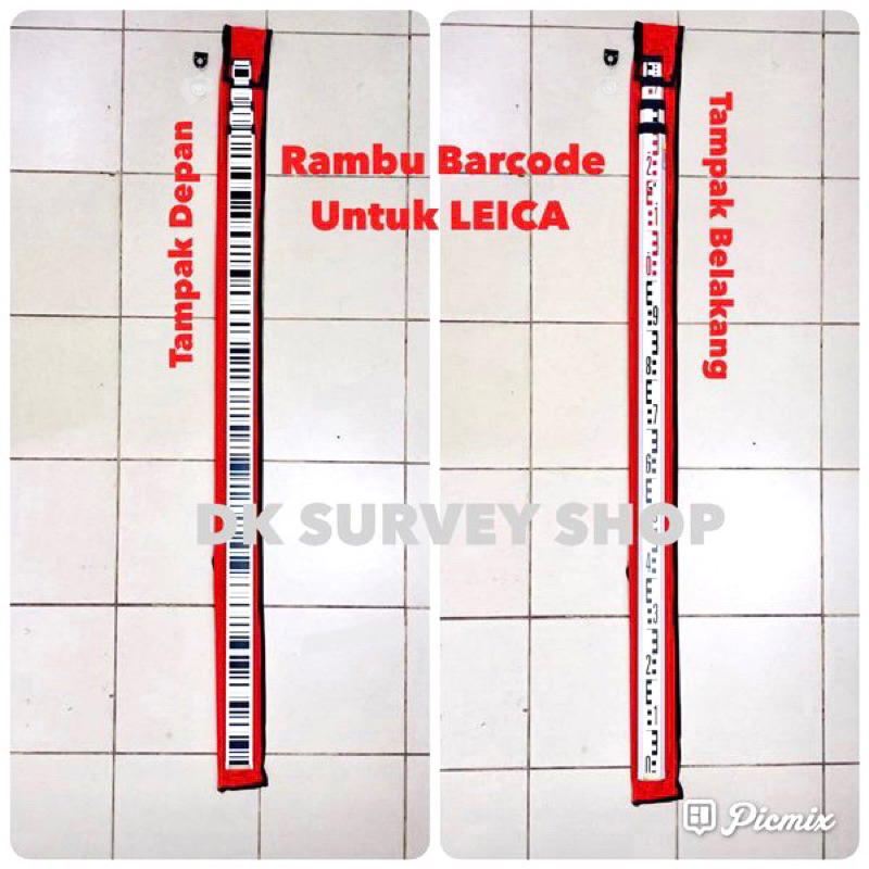 Jual Rambu Barcode ukuran 5 Meter / Barcode Staff 5 meter / 5 m ...