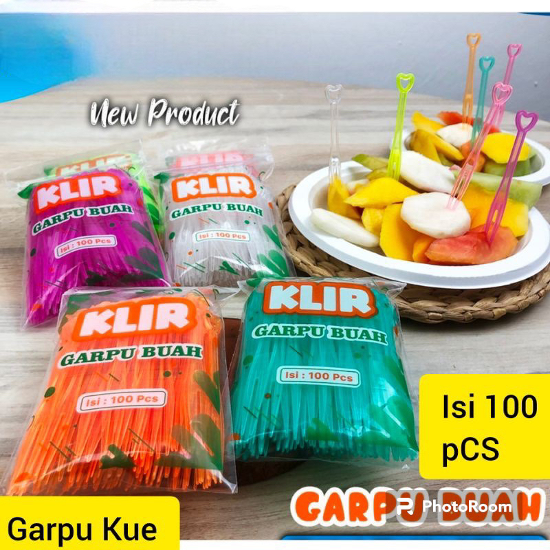 Jual GARPU KUE MODEL LOVE / GARPU BUAH WARNA WARNI ISI 100 PCS | Shopee ...