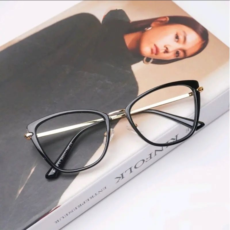 Jual {BEST SELLER} KACAMATA MINUS FRAME WANITA 95290 FREE LENSA ANTI ...