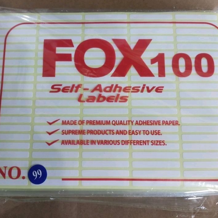 Jual self adhesive labels label kertas no 99 stiker kertas 99 1pak ...