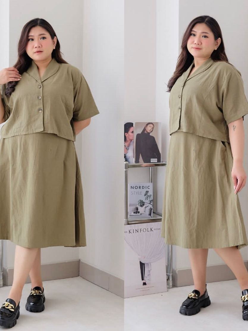 Jual Reena Set Wanita Polos Big Size Jumbo | Shopee Indonesia