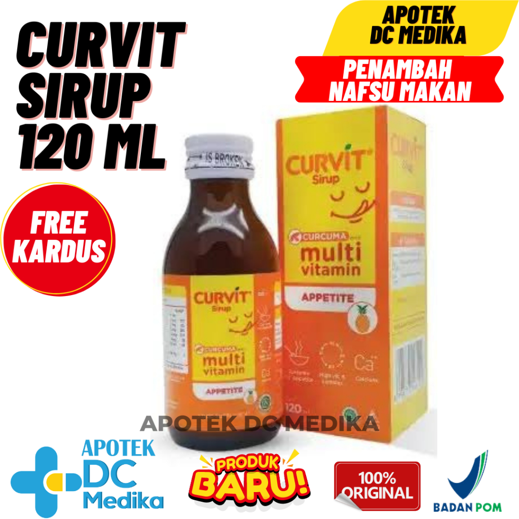 Jual CURVIT SYRUP 120 ML / PENAMBAH NAFSU MAKAN / MULTIVITAMIN / DAYA ...