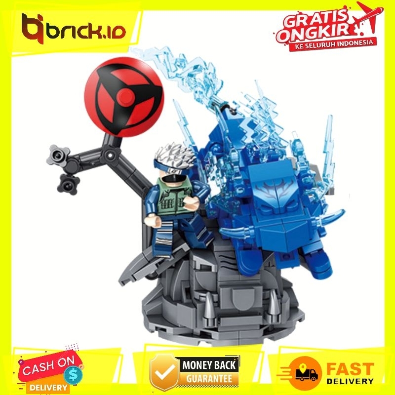 Jual Mainan balok susun figure anime japan naruto kyubi sasuke kakashi ...