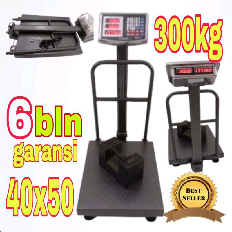 Jual timbangan murah digital 300kg/timbangan barang/timbangan 2 display ...