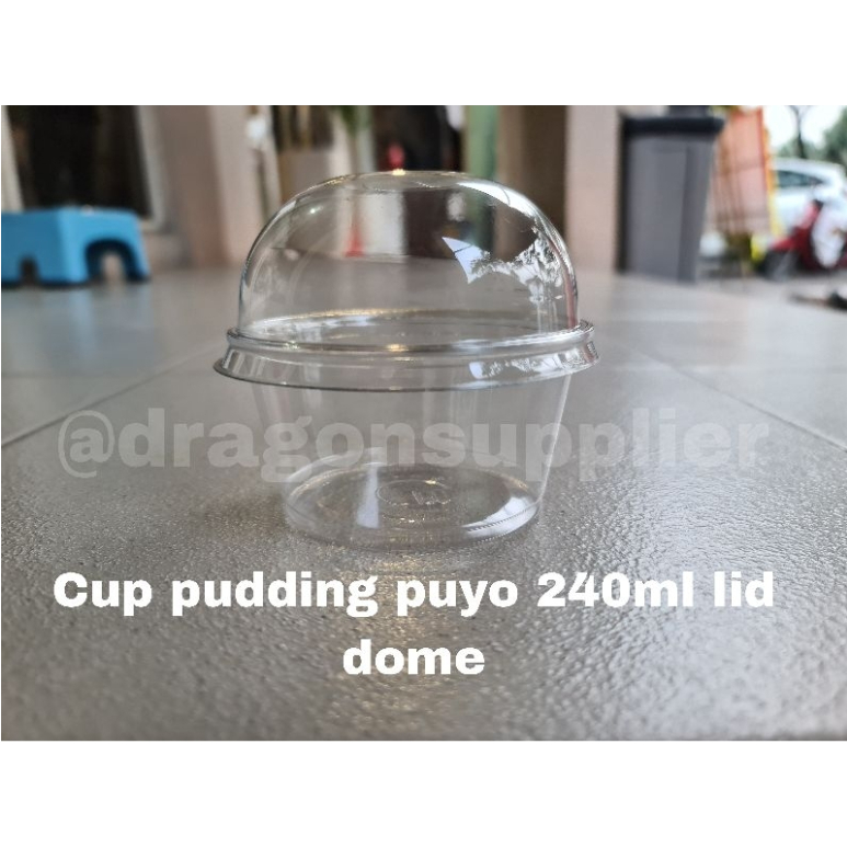 Jual MINIMAL ORDER 50 PCS ! Cup pudding uk 240ml + lid lid Dome / Gelas ...