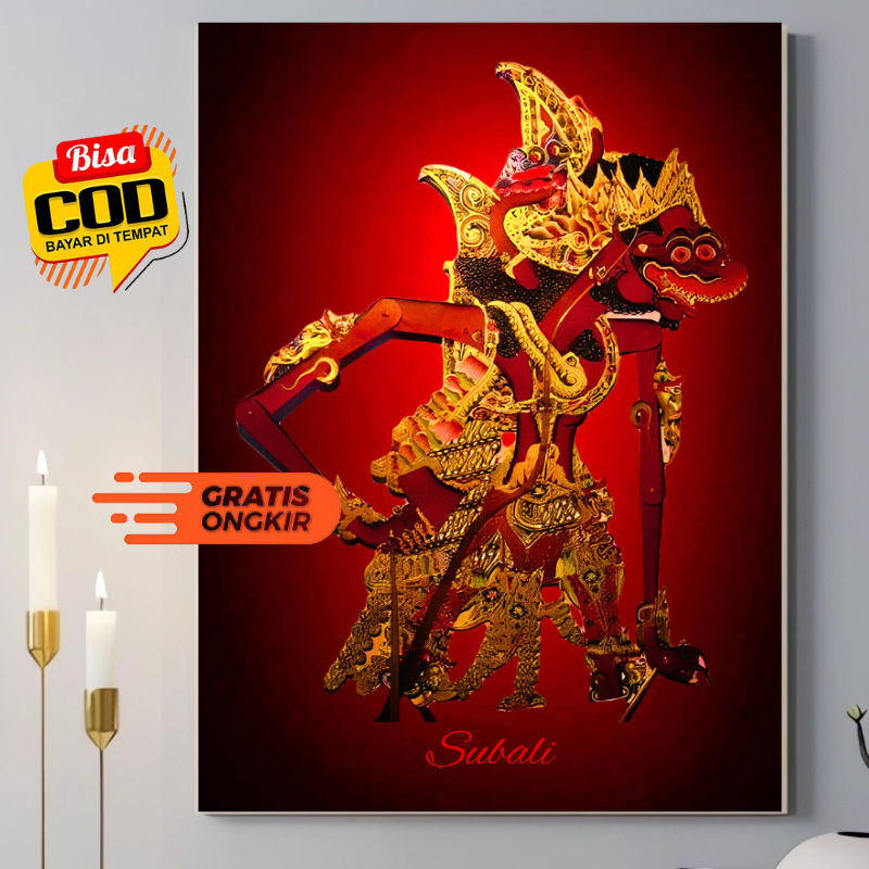 Jual Poster Wayang Kulit Subali Untuk Hiasan Dindiing Atau Wall Dekor ...