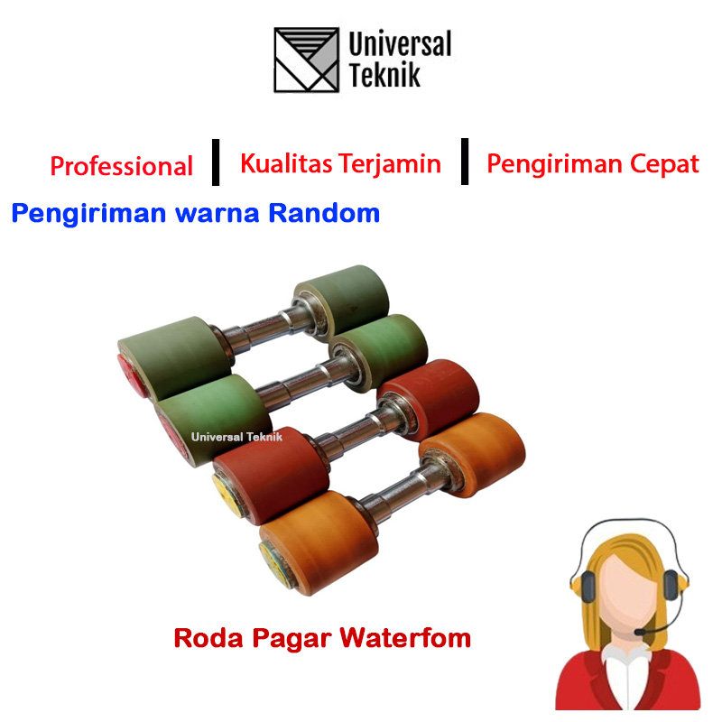 Jual Roda waterfom pagar / roda bearing pagar /roda karet rel pagar ...