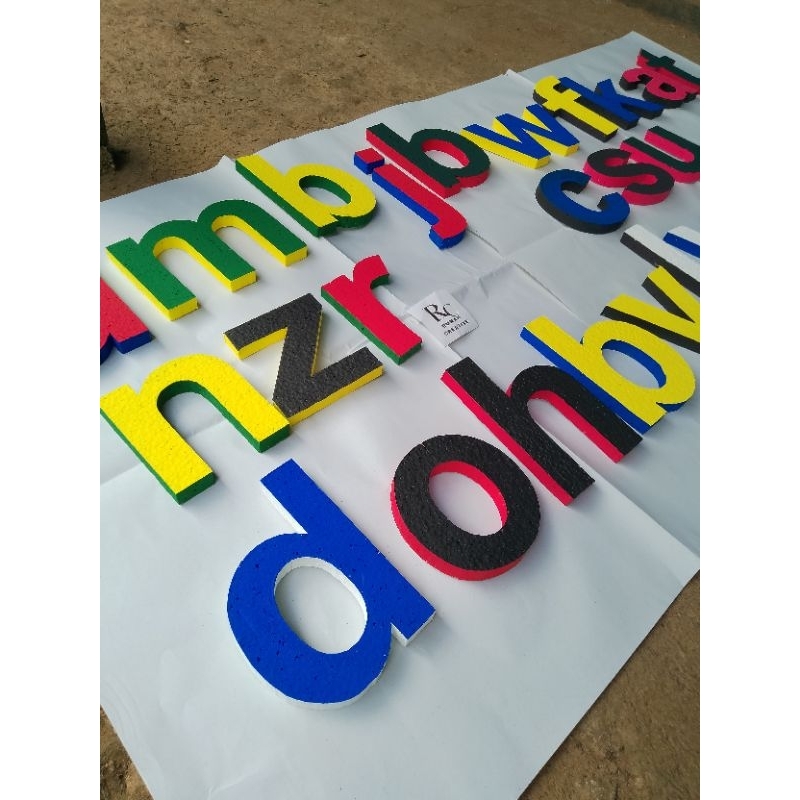 Jual HURUF TIMBUL STYROFOAM TINGGI 5 CM / HURUF TIMBUL / HURUF ABJAD ...
