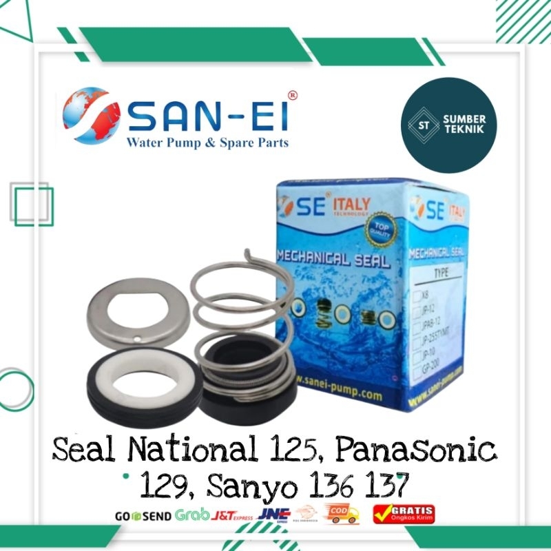 Jual Mechanical Seal Sil Pompa Air National 125 Panasonic 129 Sanyo 136 ...