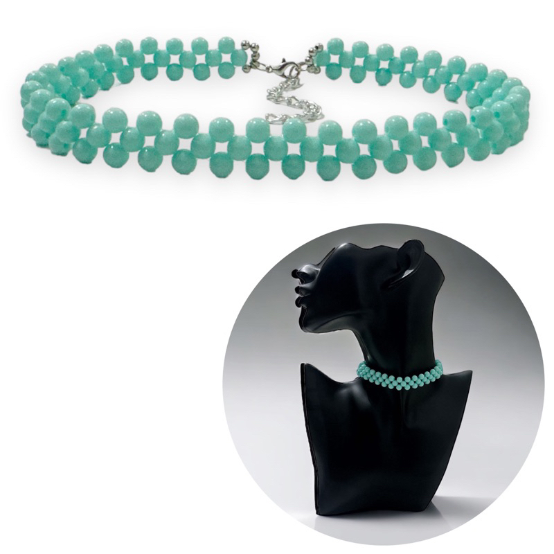 Jual Luna Pastel Beads Choker Necklace Kalung Beads Anyam Korea Warna ...