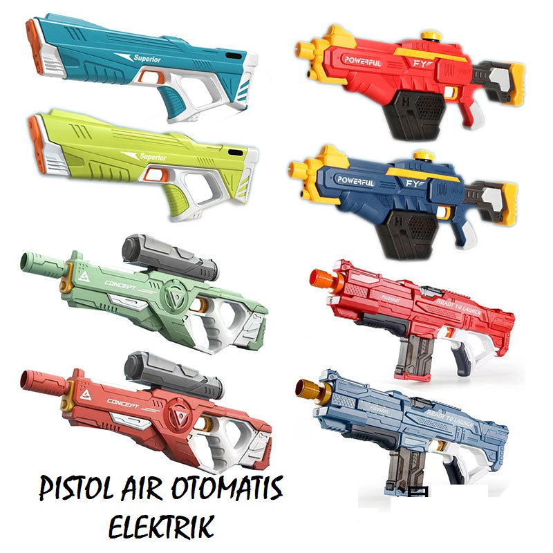 Jual Mainan Anak Pistol Tembakan Air Elektrik Otomatis - Water Gun ...