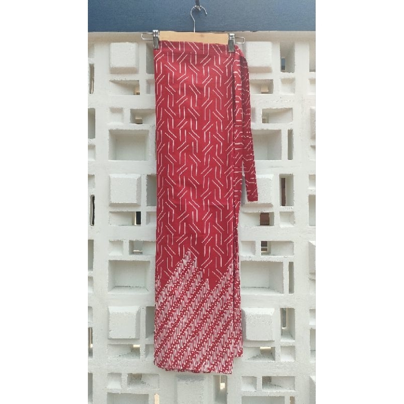 Jual Rara rok atau kain lilit batik katun cap handmade merah putih ...