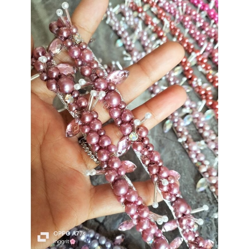 Jual Payet Rangkai/ Mutiara Rangkai Manik Bambu sampan/ Hiasan Kebaya ...