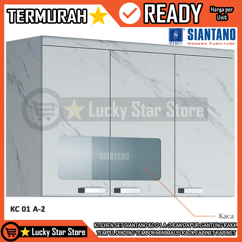 Jual [Kargo] KITCHEN SET SIANTANO KC 01 A-2 RAK DAPUR RACK CABINET GANTUNG TEMPEL DINDING TEMBOK ...