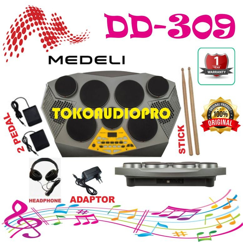 Jual Drum PAD Medeli Medeli DD309 Elektrik Drum Pad Medeli DD-309 ...