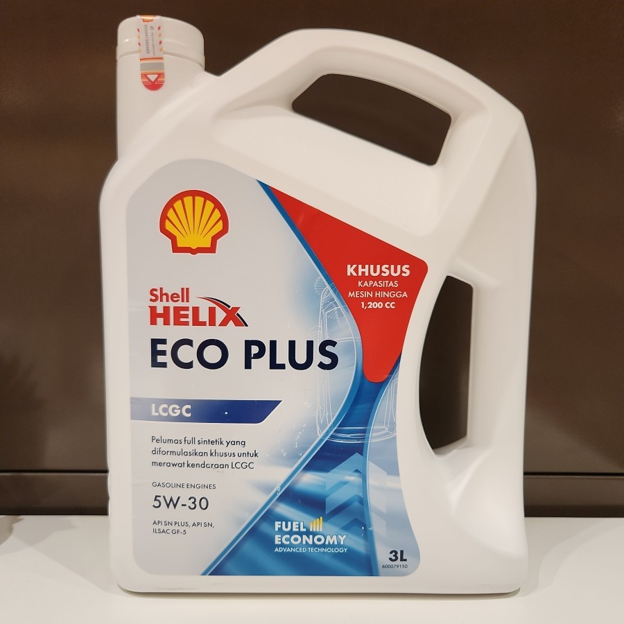 Jual Oli Mobil Shell Helix ECO PLUS 5W-30 GALON ISI 3 LITER | Shopee ...
