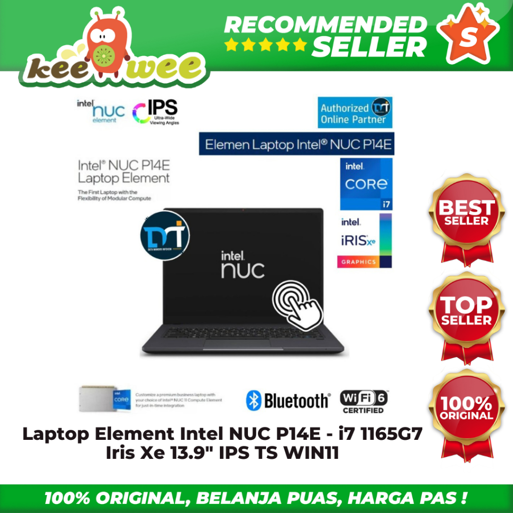 Jual Laptop Element Intel NUC P14E - i7 1165G7 Iris Xe 13.9" IPS TS ...