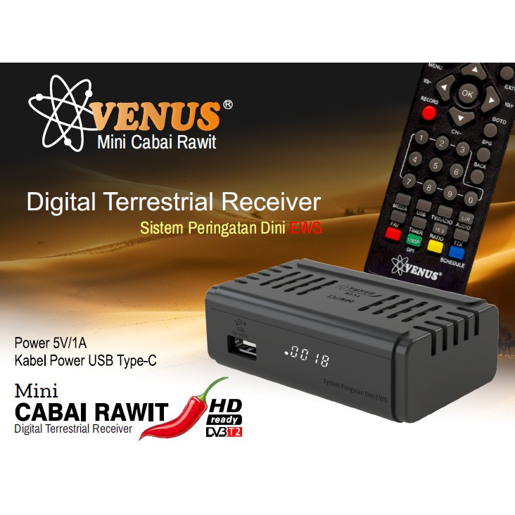 Jual Set Top Box TV Digital Venus Cabai Rawit Mini / New Brio Mini ...