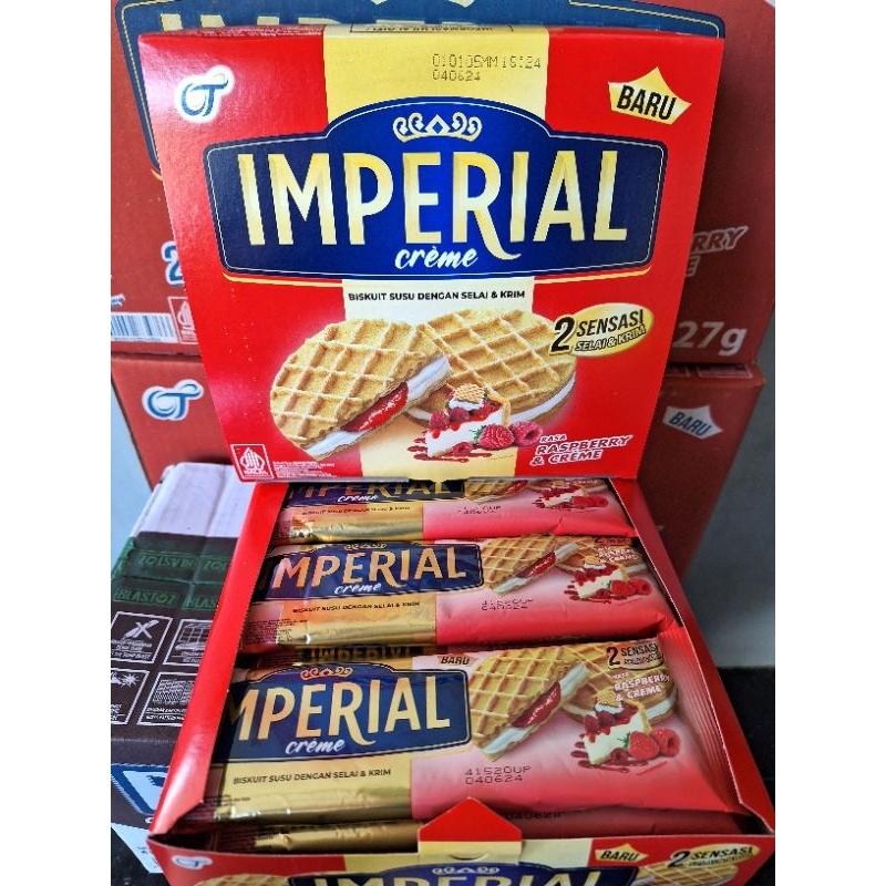 Jual Imperial Creme Biskuit Susu Rasa Raspberry & creme ( 1box isi 12pcs) | Shopee Indonesia