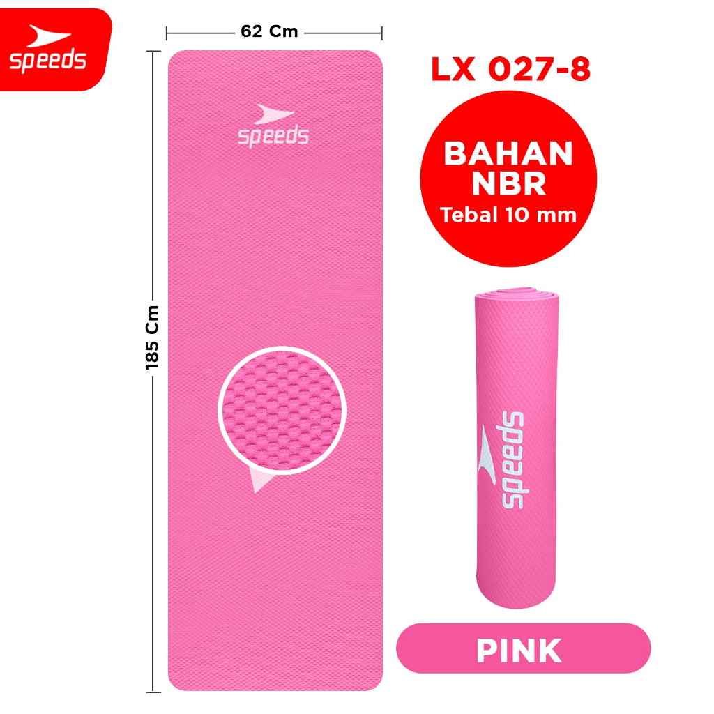 Jual SPEEDS Matras Yoga NBR Tebal 10mm Premium Alas Olahraga Yoga Karpet Mat Spons Gym 027-5 ...