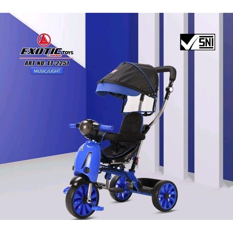 Jual Sepeda roda tiga stroller Exotic ET 2251 ET 2255 balita | Shopee Indonesia