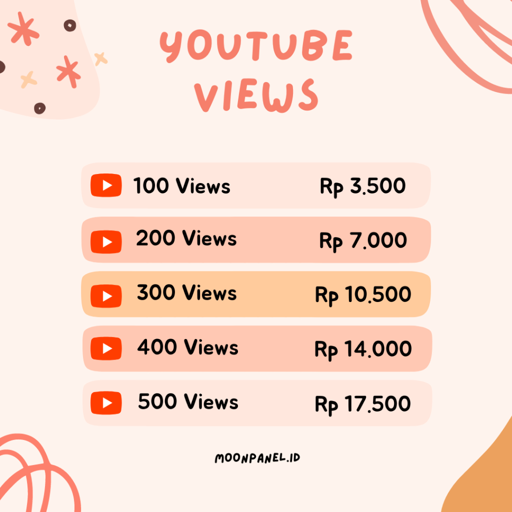 Jual YOUTUBE VIEWS BOOSTER SOSIAL MEDIA TERMURAH BERGARANSI PERMANEN ...