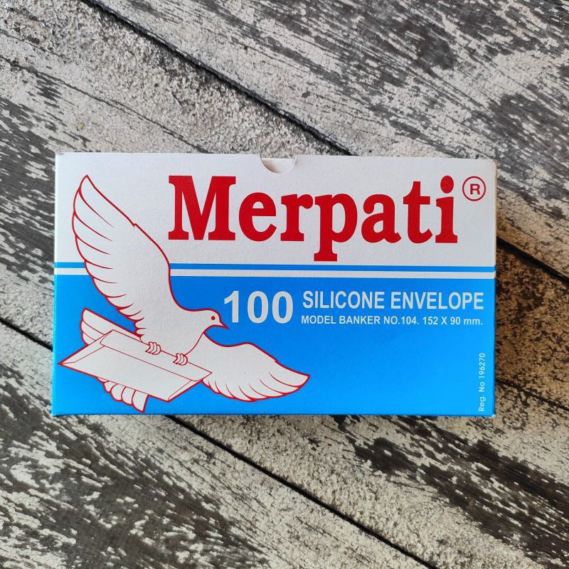 Jual ( 1 PACK ) AMPLOP MERPATI BIRU 104 TANGGUNG + LEM 152x90mm ...