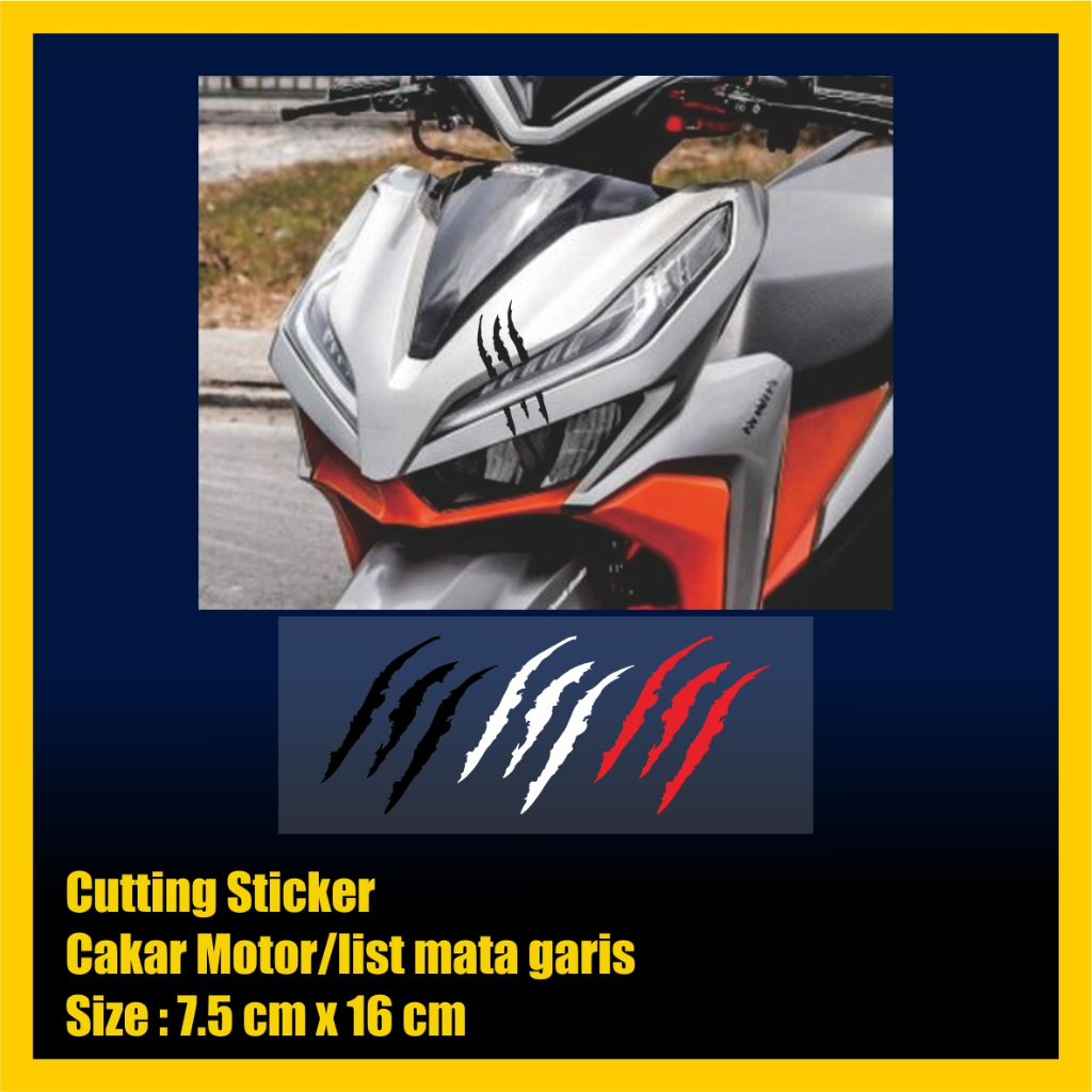Jual STICKER STIKER CUTTING CAKARAN MONSTER SCRATCH WOLFERI MOTOR ...