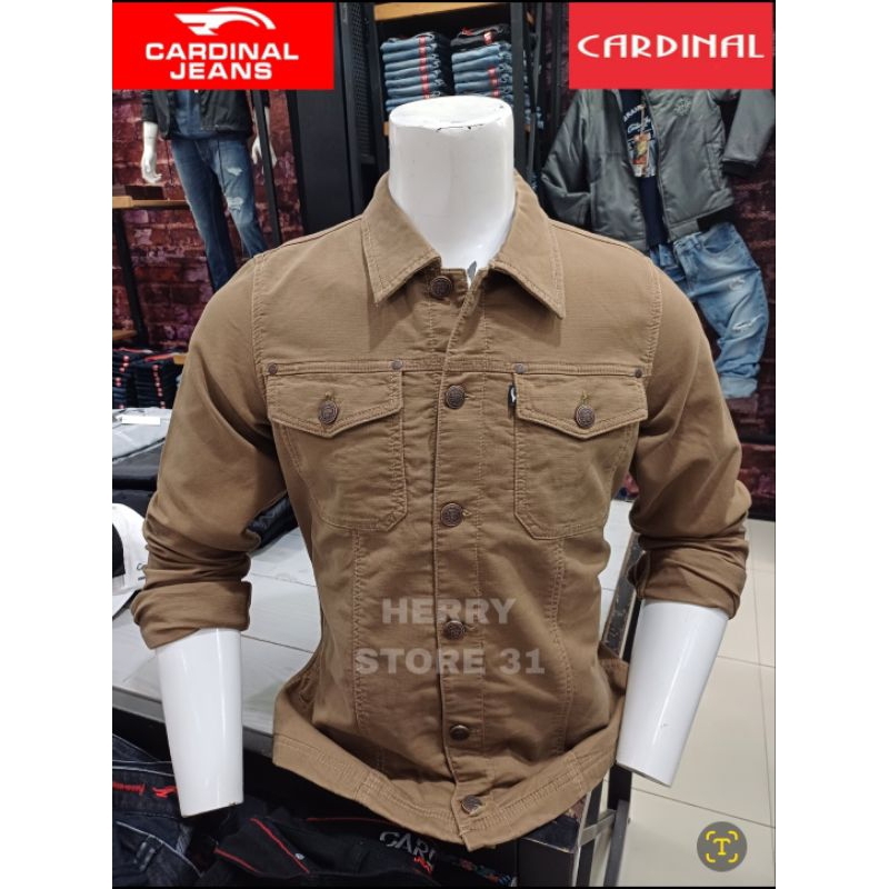 Jual JACKET DENIM CARDINAL JEANS ORIGINAL PREMIUM QUALITY WARNA COKLAT ...