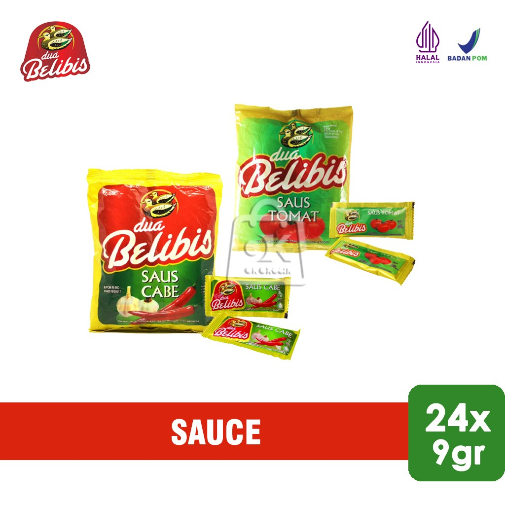 Jual Saos Cabe / Saus Tomat Dua Belibis Sachet 9gr x24pcs (1 Bungkus ...