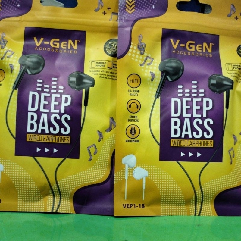 Jual v-gen headset terbaru vep1-18 superbass original | Shopee Indonesia