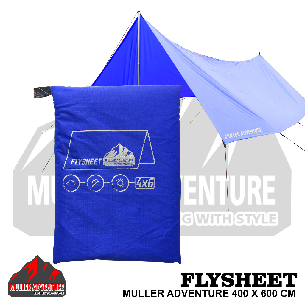 Jual flysheet tenda 400 x 600 cm Muller Adventure flysheet waterproof ...