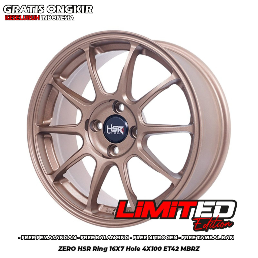 Jual pelek mobil Ce28 murah palembang hsr type ZERO Ring 16 lubang 4x100 buat mobil Swift,jazz ...