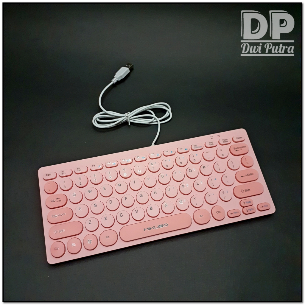 Jual KEYBOARD MINI MIKUSO KB-003U USB // COLORWAYS WARNA PASTEL OFFICE ...