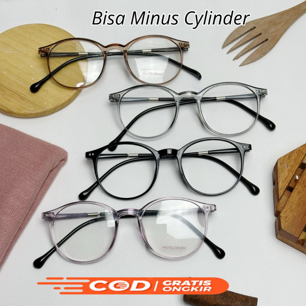 Jual Kacamata Oval Cateyes Wanita Lentur Anti Pataah Import Terlaris Photocromik Minus ...